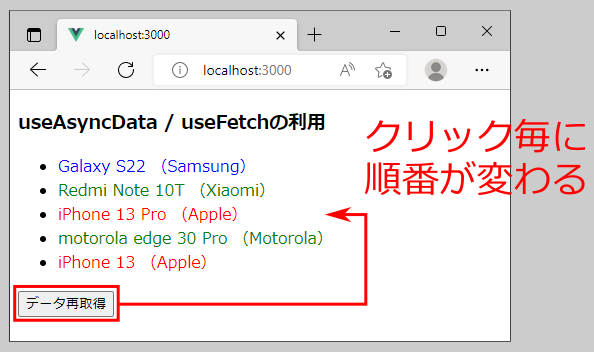 Vue.jsの基本記法をおさらいしつつ、Nuxt 3ならではの「useAsyncData」「useFetch」機能を試してみよう (3/3)|CodeZine（コードジン）