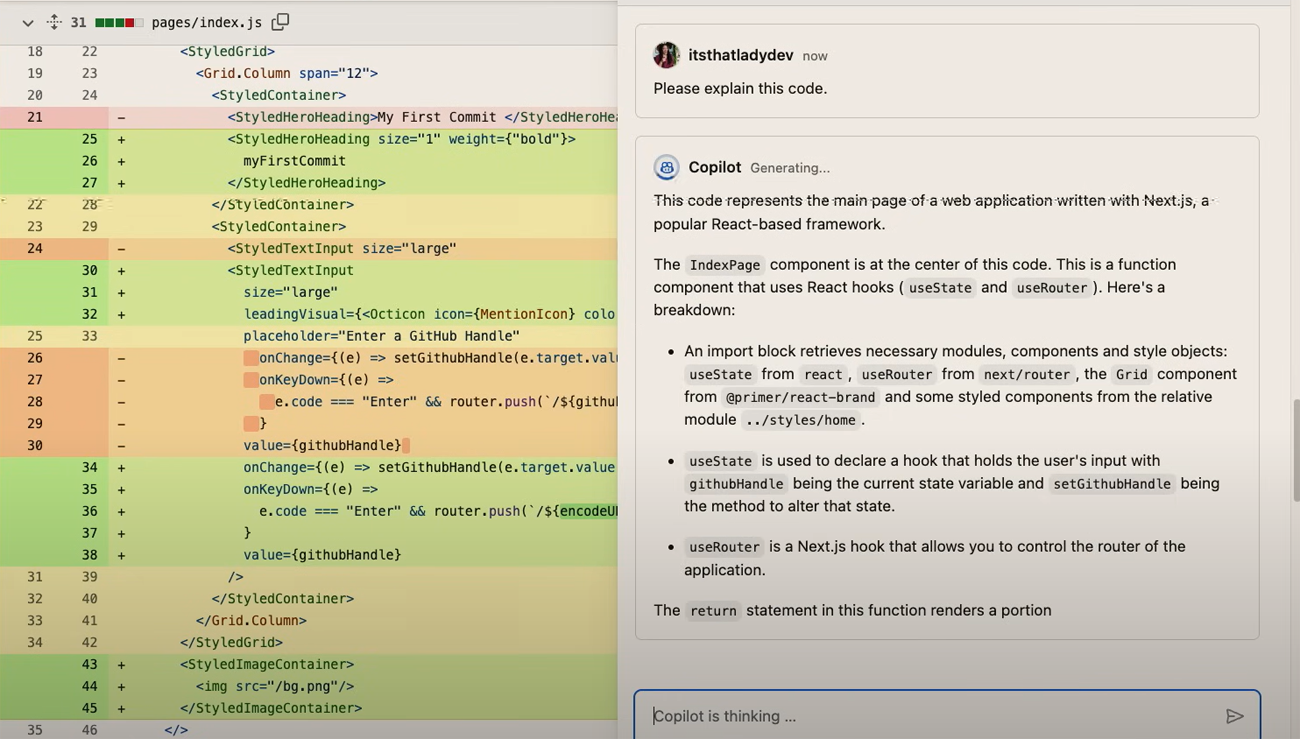 提供迫る「GitHub Copilot Chat」、生成AIが開発の生産性と体験にもたらす未来をKeynoteから読み解く (2/2)|CodeZine（コードジン）